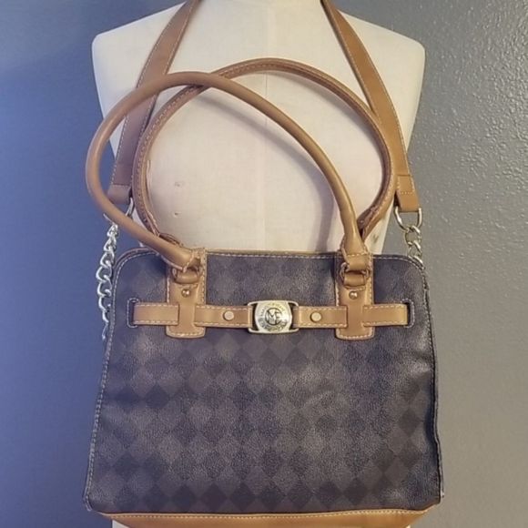 Marc Fisher | Bags | Nwt Marcfisher Check Mate Belted Tote Bag Cross ...